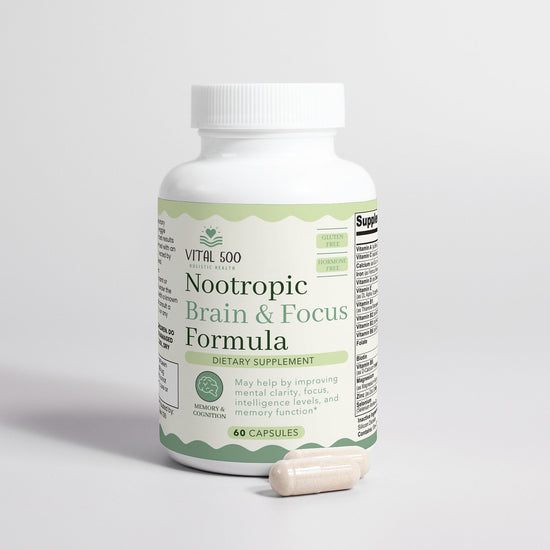 Brain & Focus Formula Supplement For Cognitive Health... – Vital 500