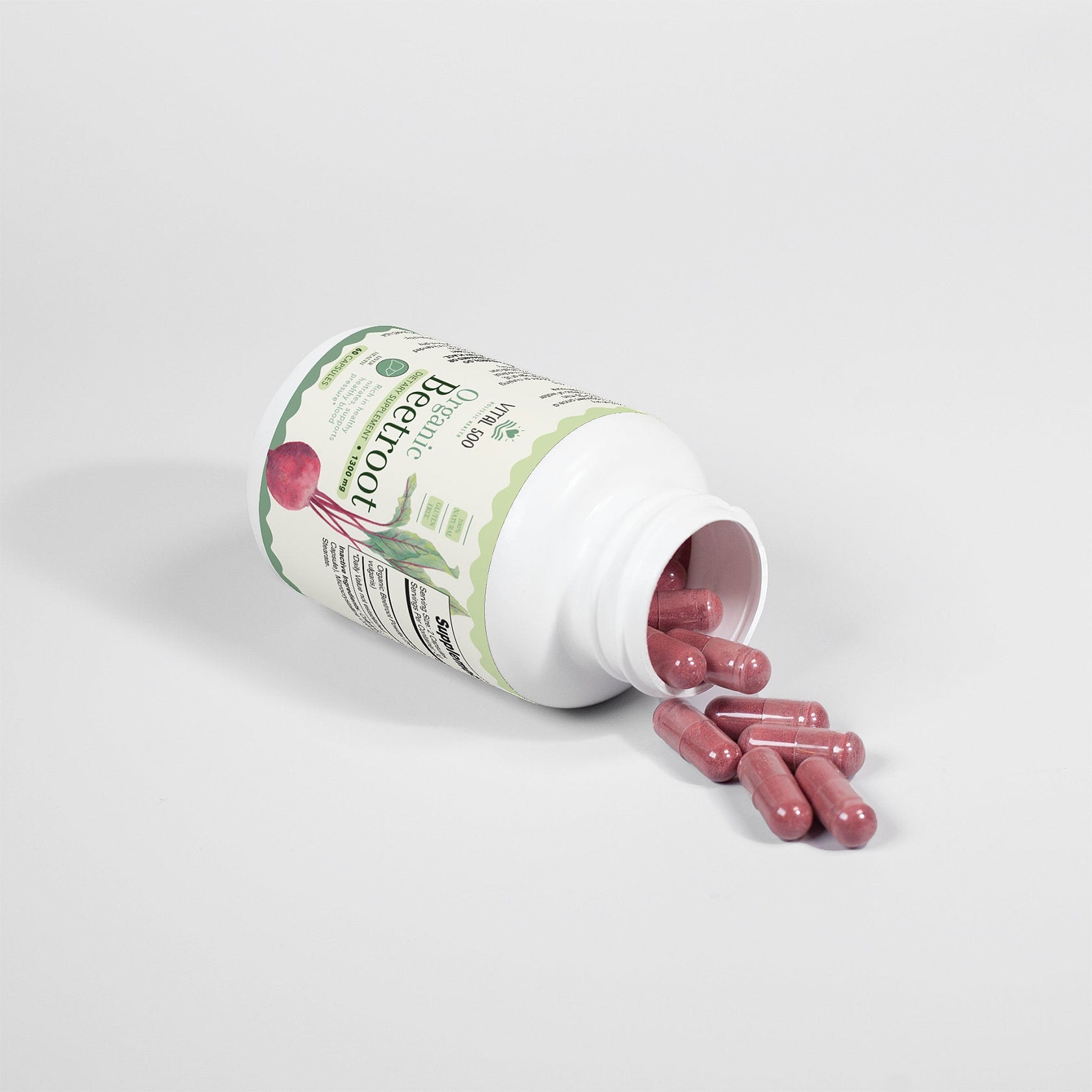 Organic Beetroot Capsules-Made In USA Vital 500