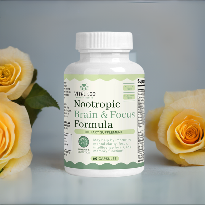 Brain & Focus Formula Supplement For Cognitive Health... – Vital 500